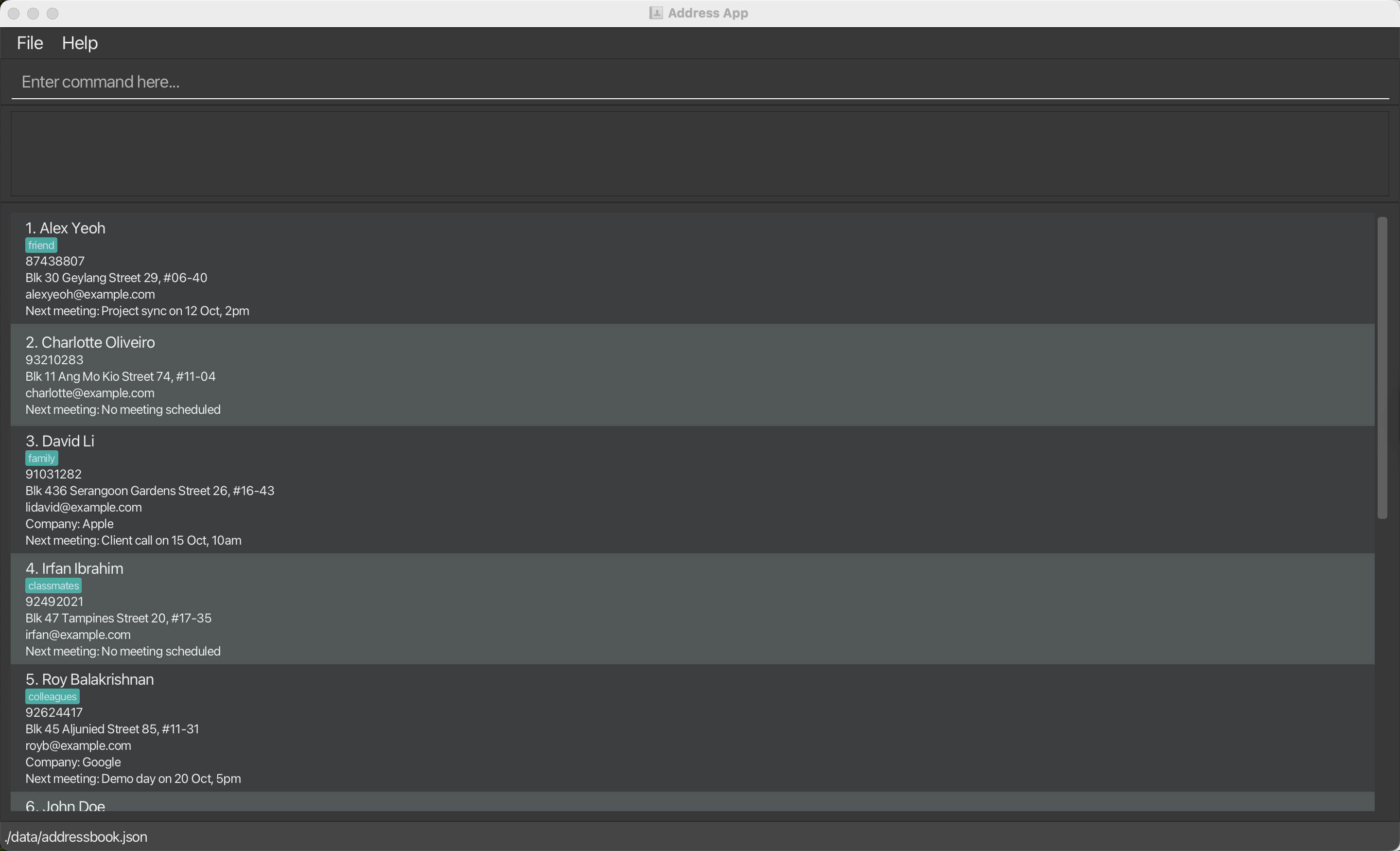 MeetCLI - User Guide - AddressBook Level-3